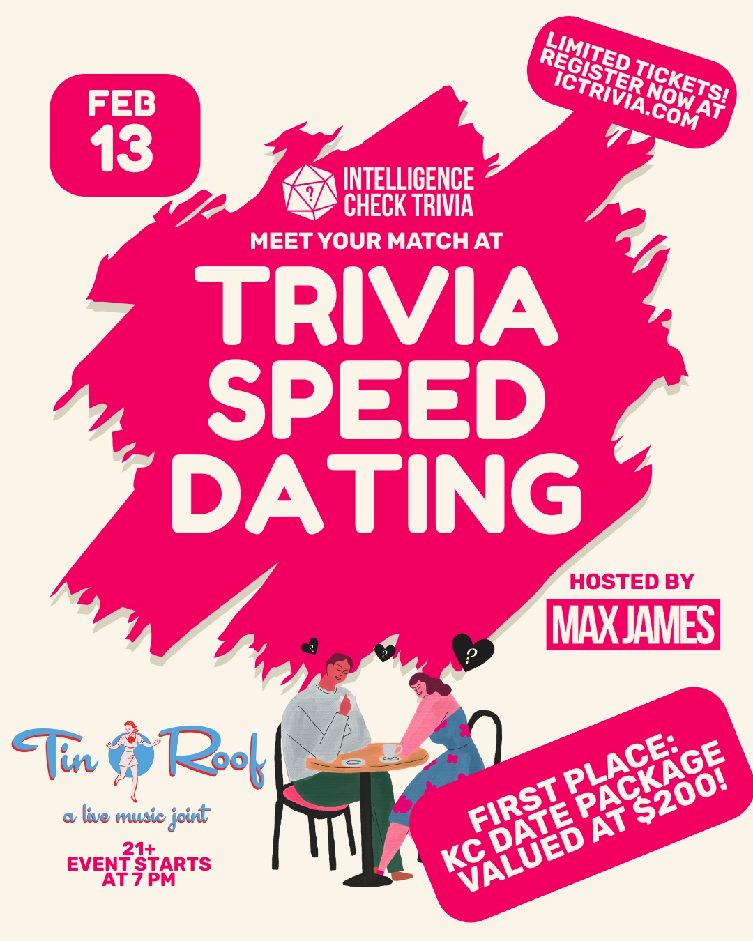Trivia Speed Dating - Kansas City Bar | Live Music | Tin Roof